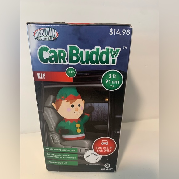 Gemmy | Holiday | Elf Car Buddy Airblown Inflatable 3 Ft Energy ...